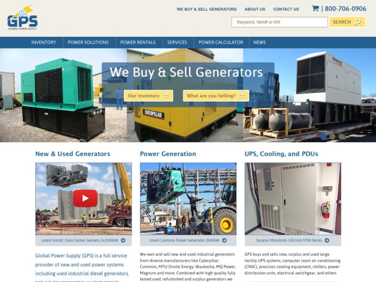 Website Redesign Launched in August | Global Power Supply